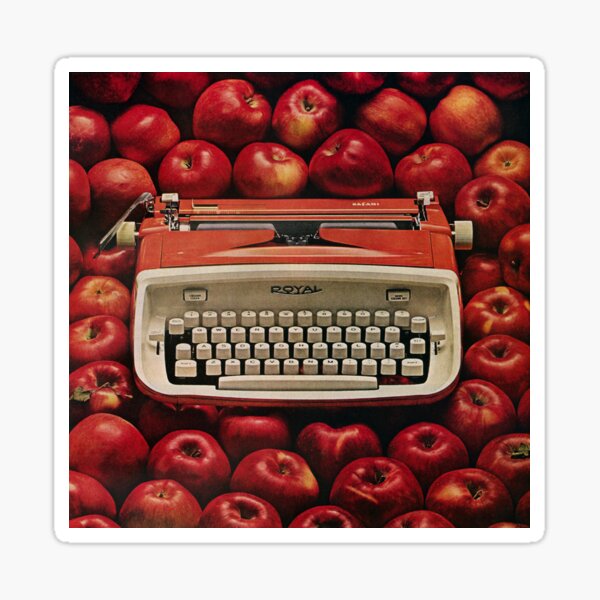 "Royal Red Typewriter vintage Apple" Sticker for Sale by kustom | Redbubble