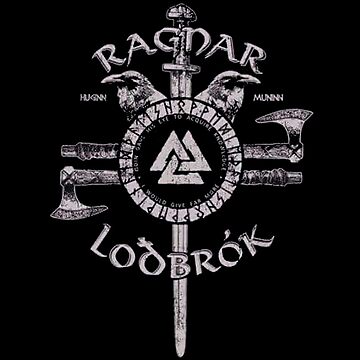 "King Ragnar Lodbrok Viking Logo" Art Board Print for Sale by miyakopny ...