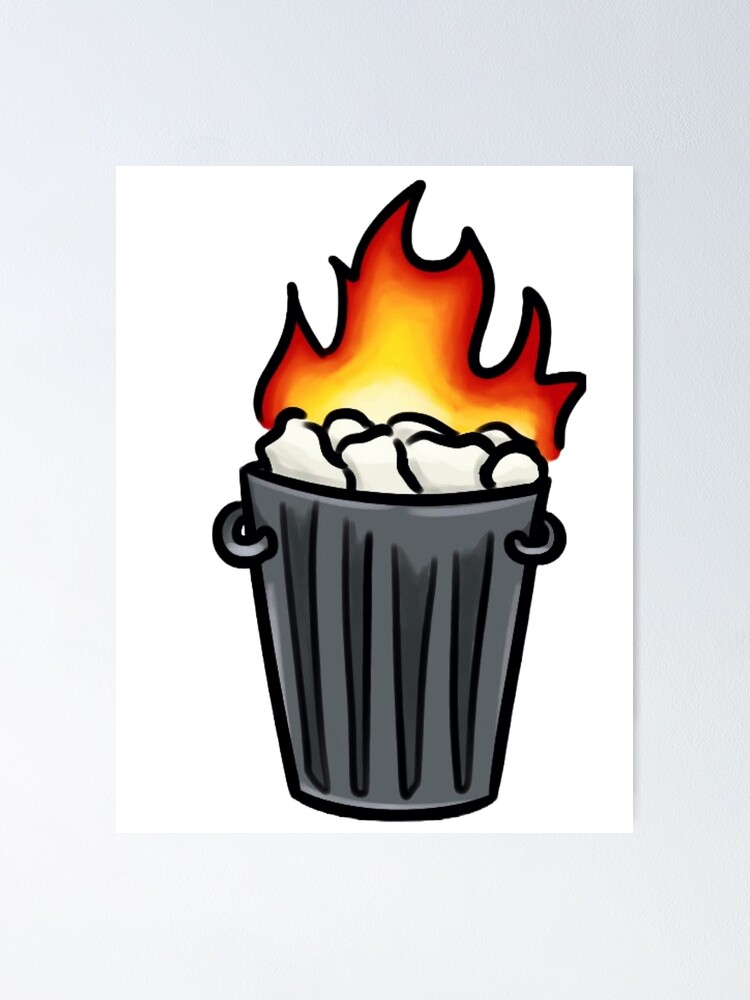 Trash can on fire store