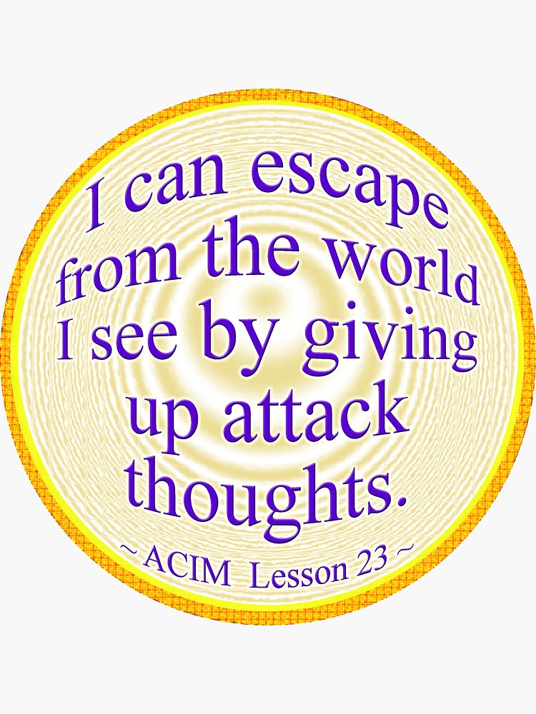 "ACIM Lesson 23" Sticker for Sale by ACIM-LOVE | Redbubble