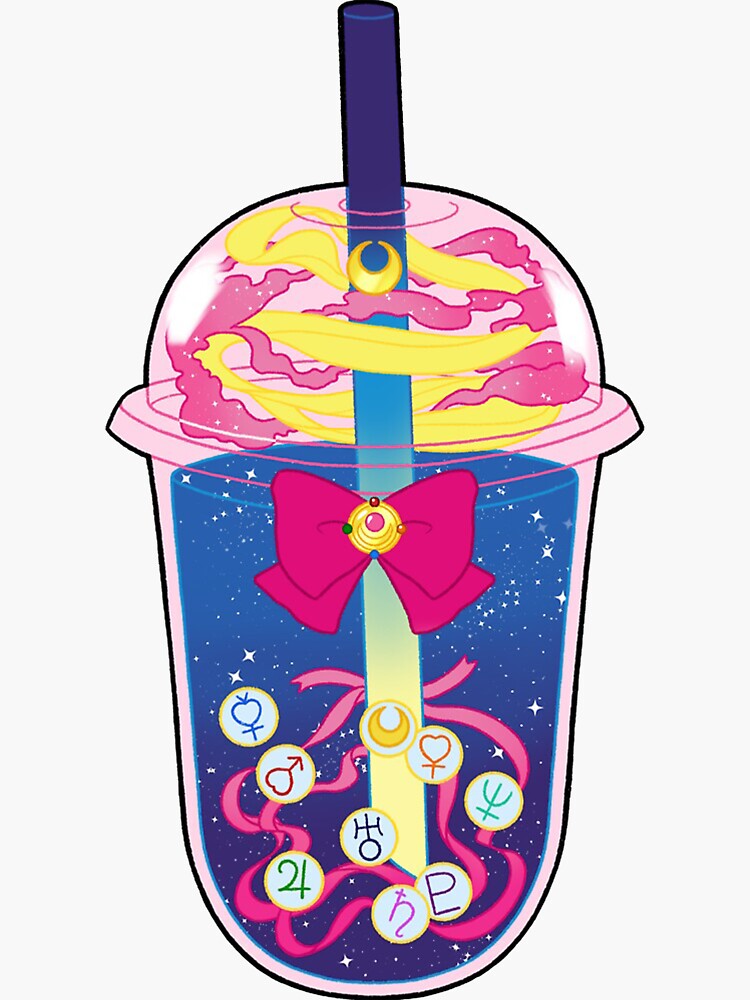 "Sailor Moon Boba " Sticker for Sale by gaj dyu | Redbubble