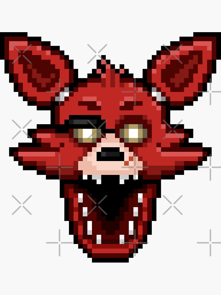 "Five Nights at Freddy's 1 - Pixel art - Foxy" Sticker for Sale by ...