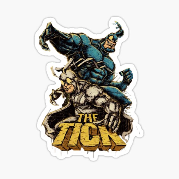 "CRIME HERO!! THE TICK" Sticker for Sale by Callejart-2020 | Redbubble
