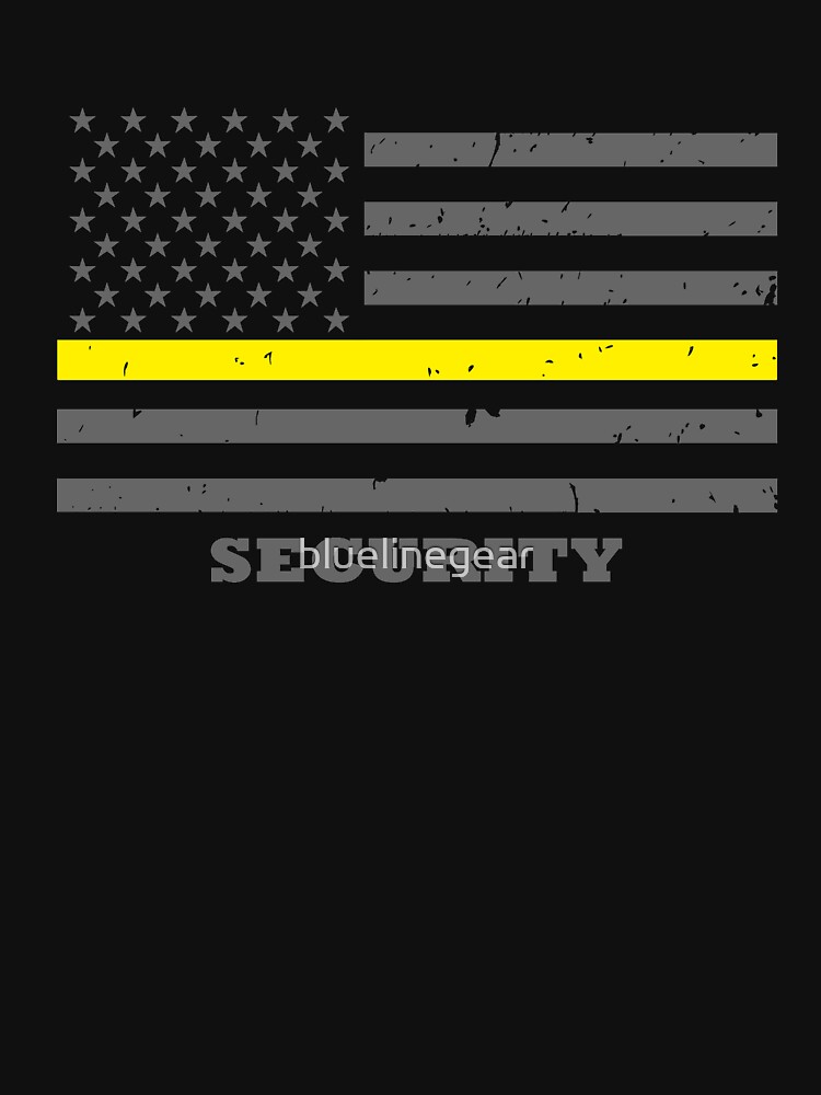 "Security Guard Thin Yellow Line Flag" T-shirt for Sale by bluelinegear ...