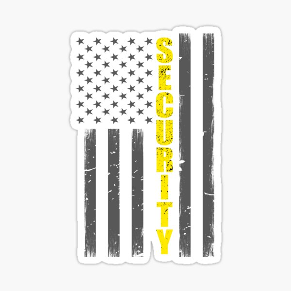 "Security Thin Yellow Line American Flag" Sticker for Sale by ...