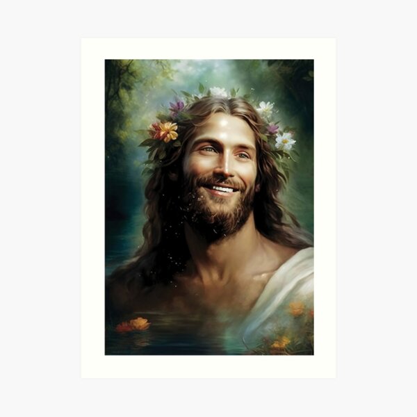 "Jesus Christ wearing a flower crown, Holly Spirit, Faith, Sacred ...