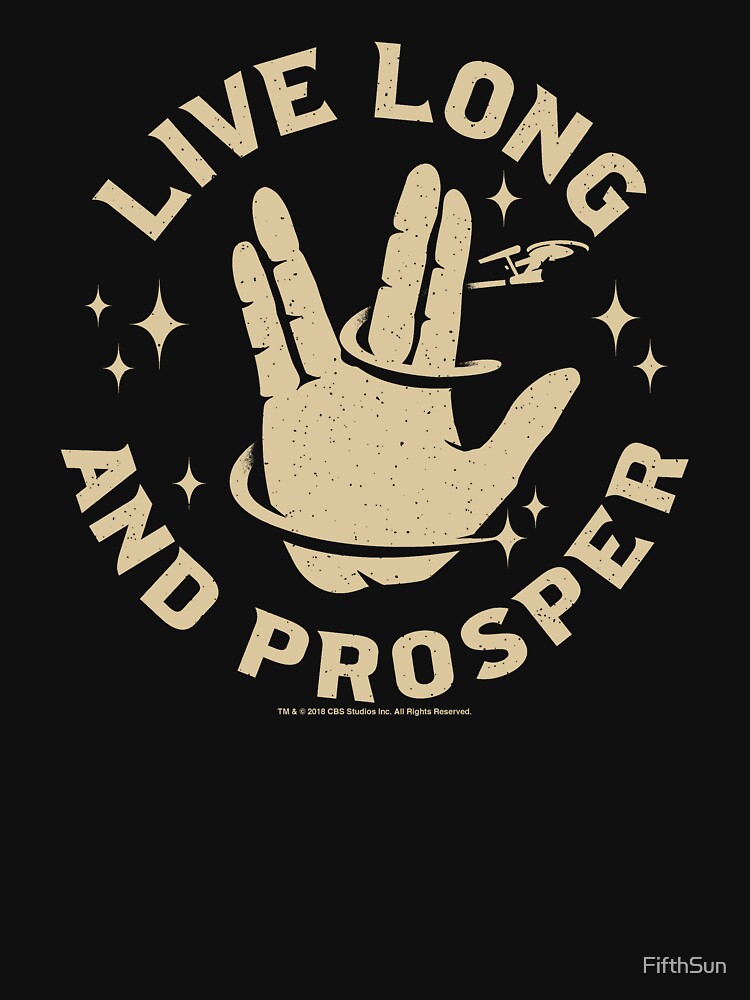 "Star Trek: The Original Series Live Long And Prosper Cosmic Vintage" T-shirt for Sale by ...