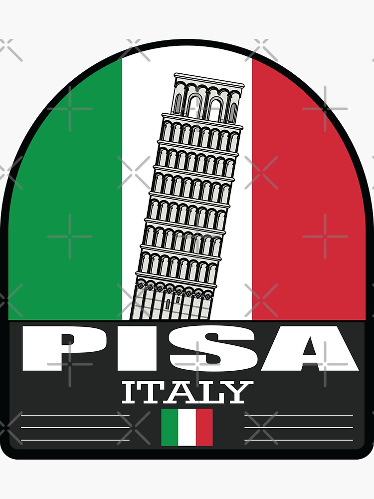 "The leaning tower of pisa in Italy " Sticker for Sale by Donutlovers ...