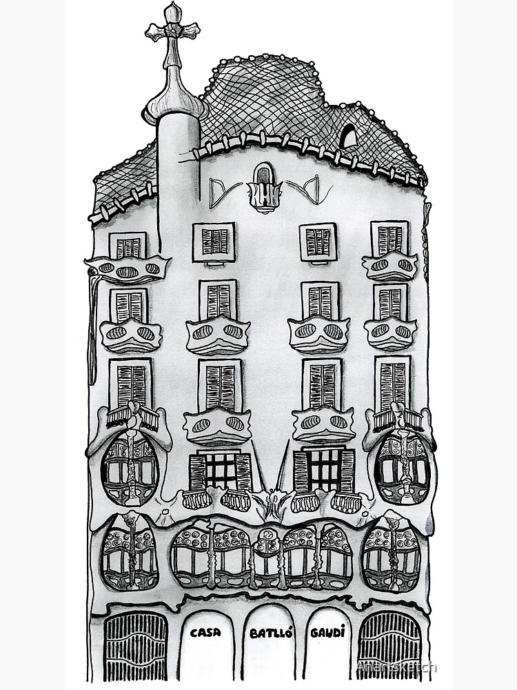 "Casa Batllo" Art Print for Sale by Anartsketch | Redbubble