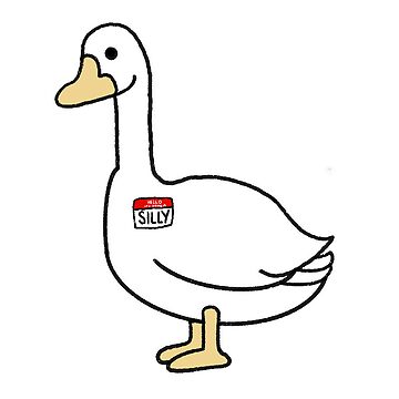 "Silly goose /" Sticker for Sale by astraeanm | Redbubble