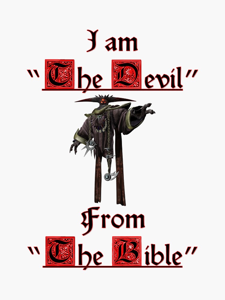 "Biblically Accurate Devil" Sticker for Sale by prof-telperion | Redbubble