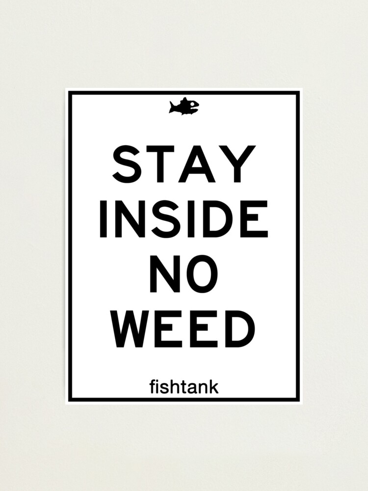 "STAY INSIDE NO WEED" Photographic Print for Sale by ZachH20 | Redbubble