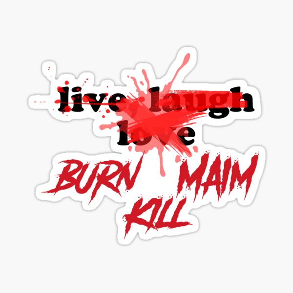 "Live laugh...?" Sticker for Sale by WarHaven | Redbubble