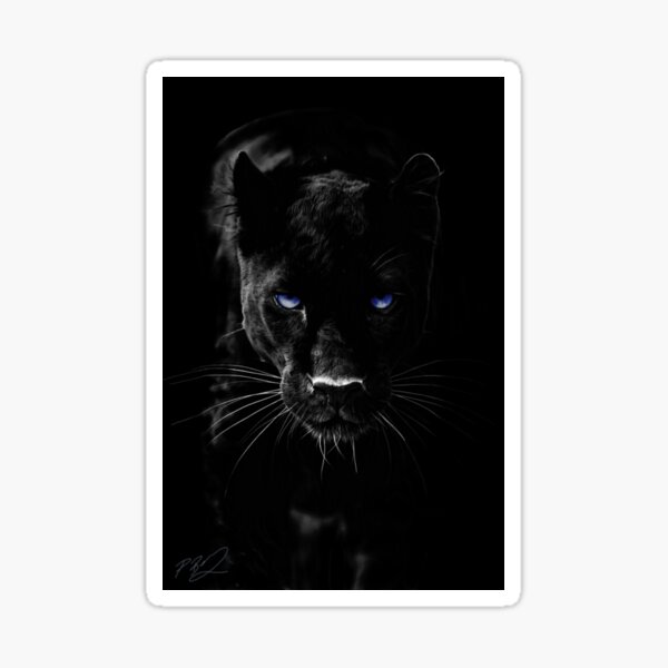 "BLACK PANTHER" Sticker for Sale by Paparaw | Redbubble