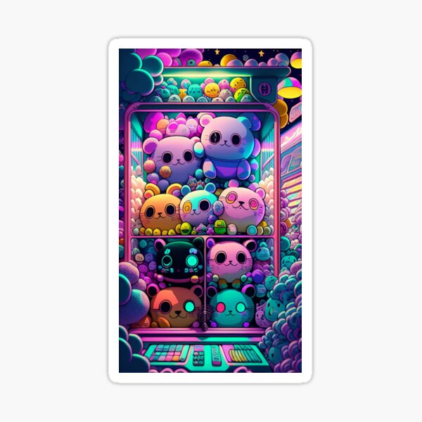 "Vending machine stuffed animals" Sticker for Sale by PiggyWonka ...