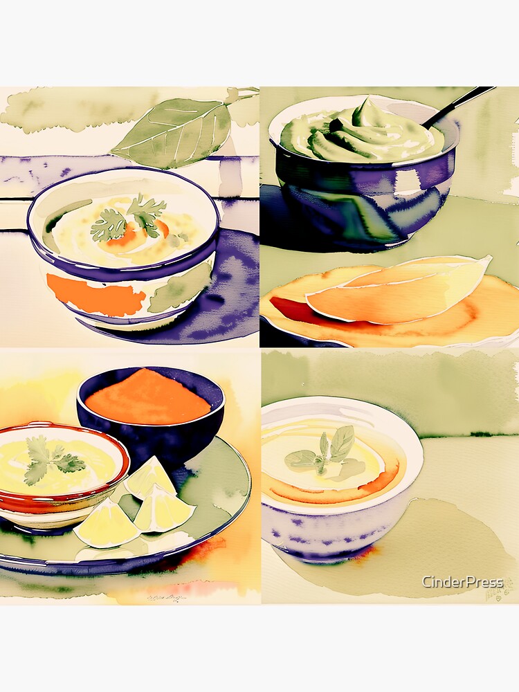 "Hummus art " Sticker for Sale by CinderPress | Redbubble