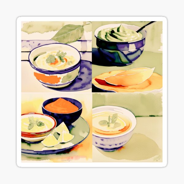 "Hummus art " Sticker for Sale by CinderPress | Redbubble