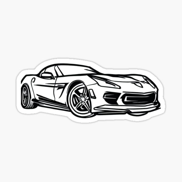 Corvette Z06 Tegning Corvette C7 Drawing Etsy New Zealand
