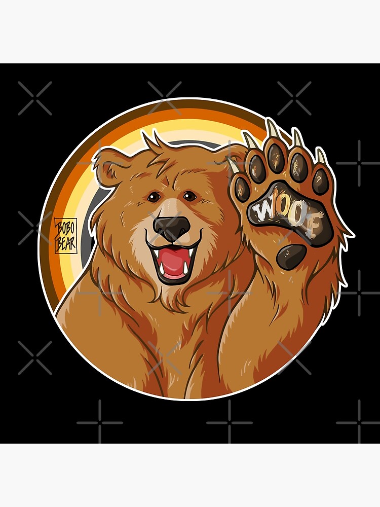 "BOBO LIKES TO WOOF - BEAR PRIDE" Throw Pillow for Sale by bobobear ...