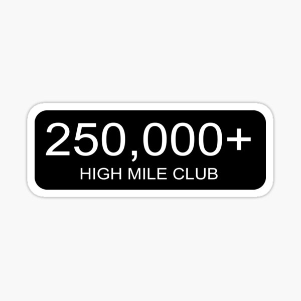 "250,000 Mile Club" Sticker for Sale by ActualCerberus | Redbubble