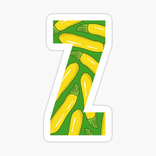 "Z is for Zucchini " Sticker for Sale by CandyLlamaZ | Redbubble