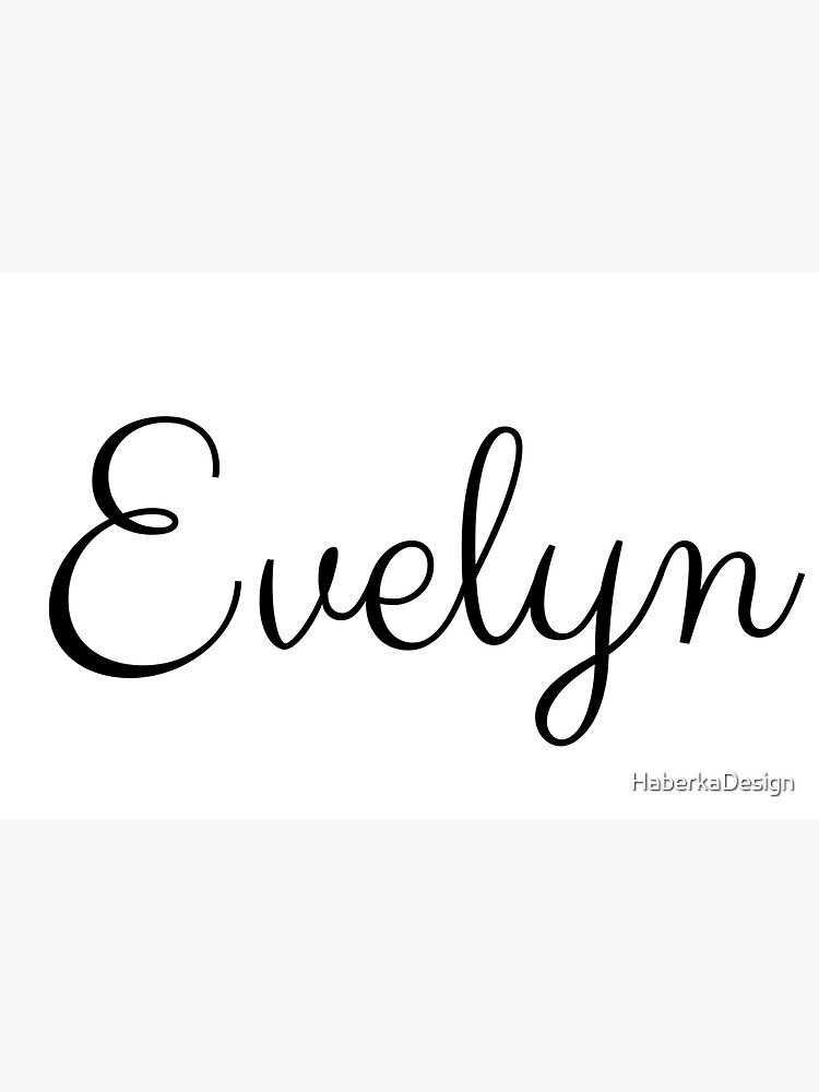 "Evelyn name written in nice simple font" Sticker for Sale by ...
