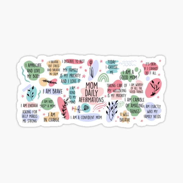 "Mom Daily Affirmations" Sticker for Sale by FreelingDH | Redbubble