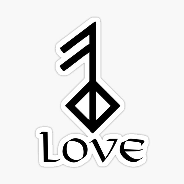 "Viking Symbol Rune Love Magical " Sticker for Sale by funnytshirtemp ...