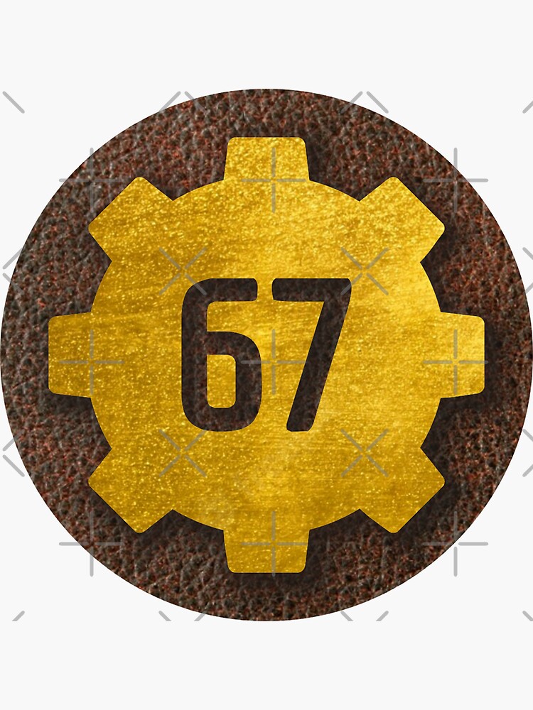 "VT-067 VAULT BADGE" Sticker for Sale by ClassicGlue | Redbubble