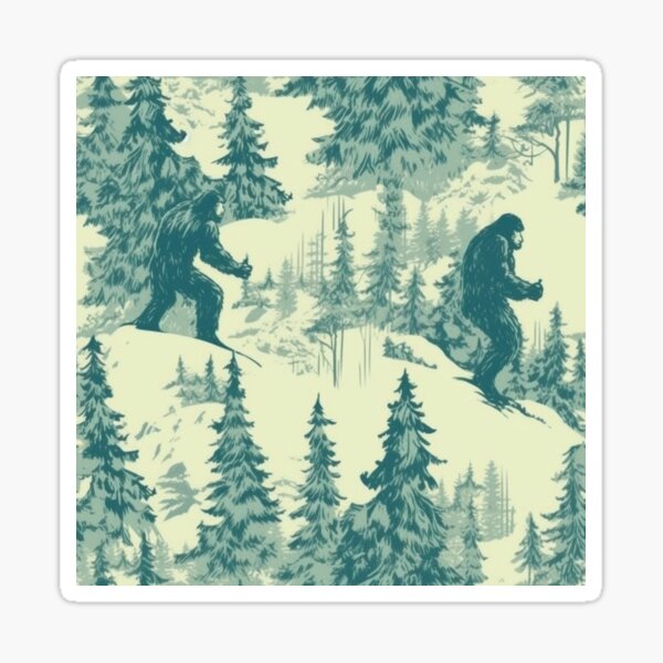 "Vintage Bigfoot Toile" Sticker for Sale by JourneyToTheEnd | Redbubble