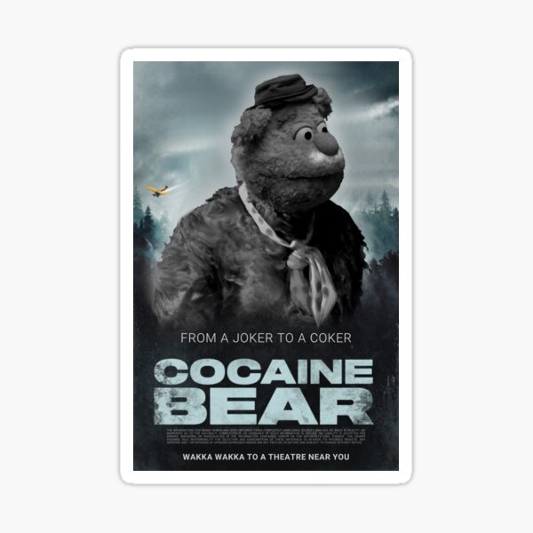 "COCAINE BEAR PARODY" Sticker for Sale by evanklim | Redbubble