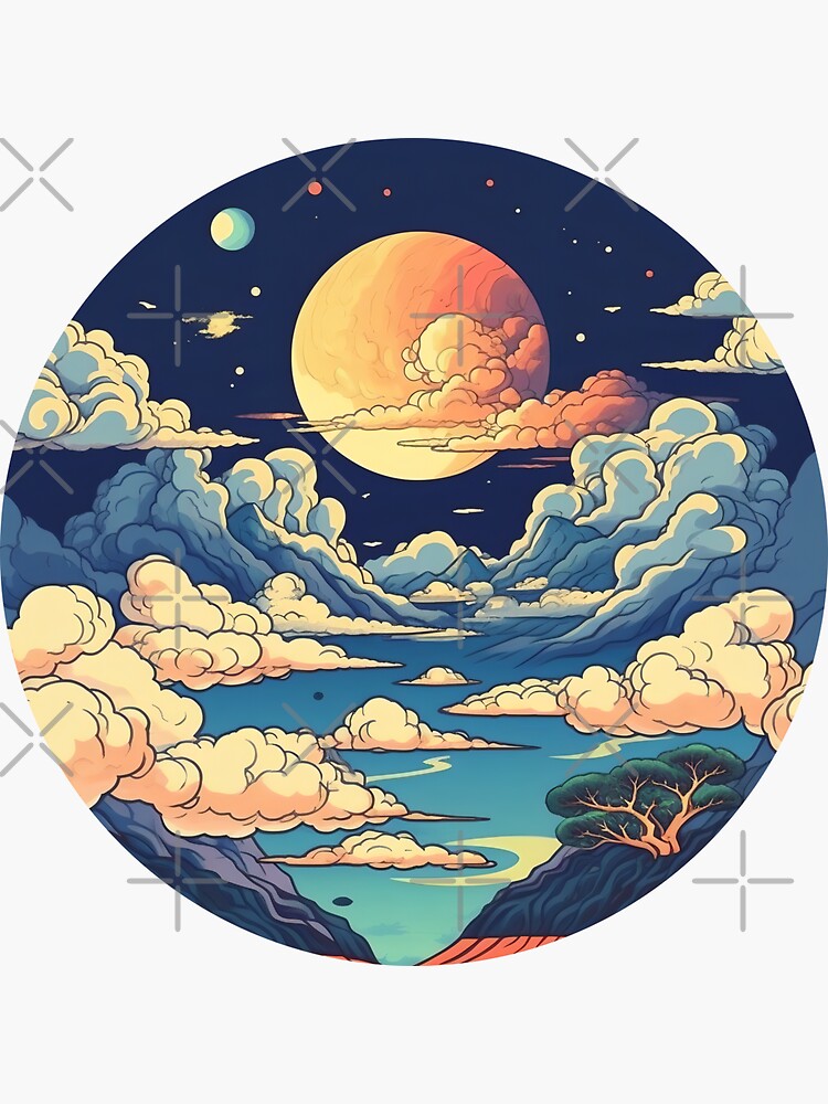 "Low Fi Clouds" Sticker for Sale by WelcomeTo- | Redbubble