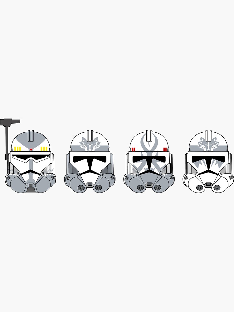 "104th Clone Helmets" Sticker for Sale by IB-0525 | Redbubble