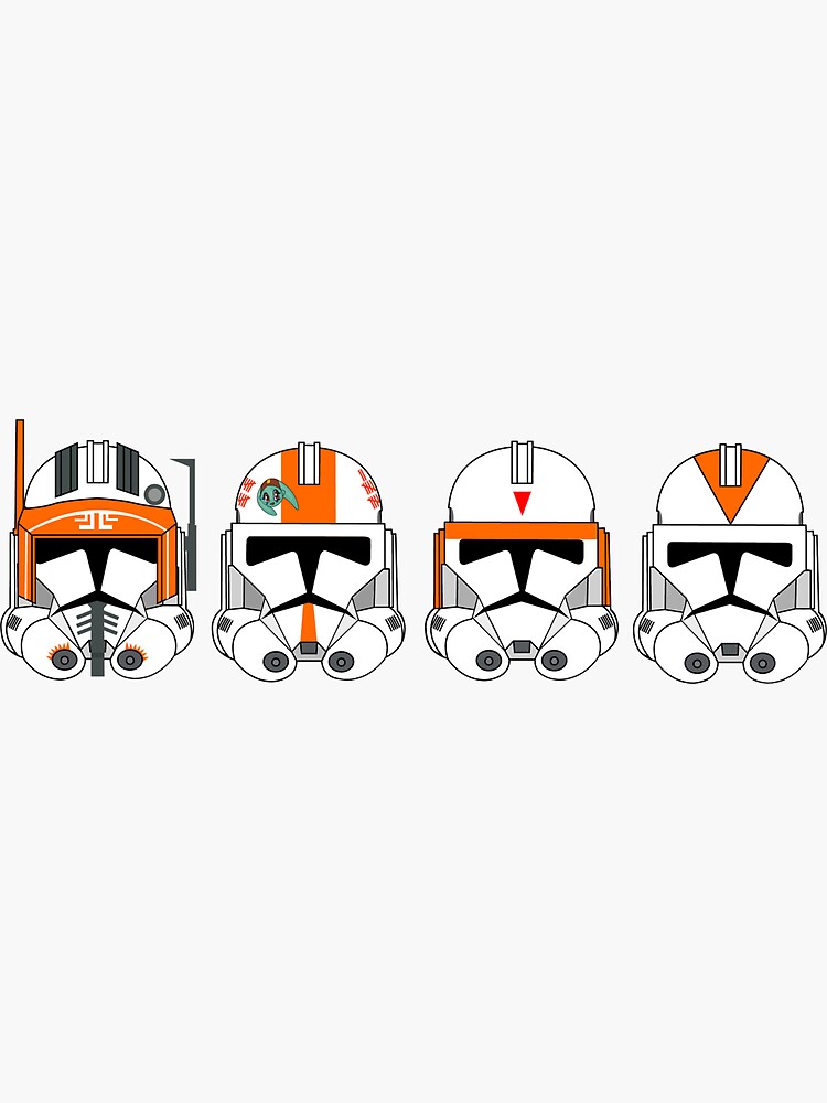 "212th Clone Helmets " Sticker for Sale by IB-0525 | Redbubble