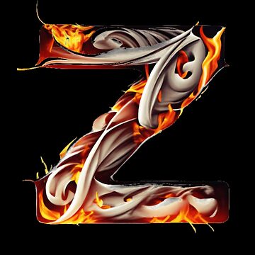 Letra Z Llama De Fuego