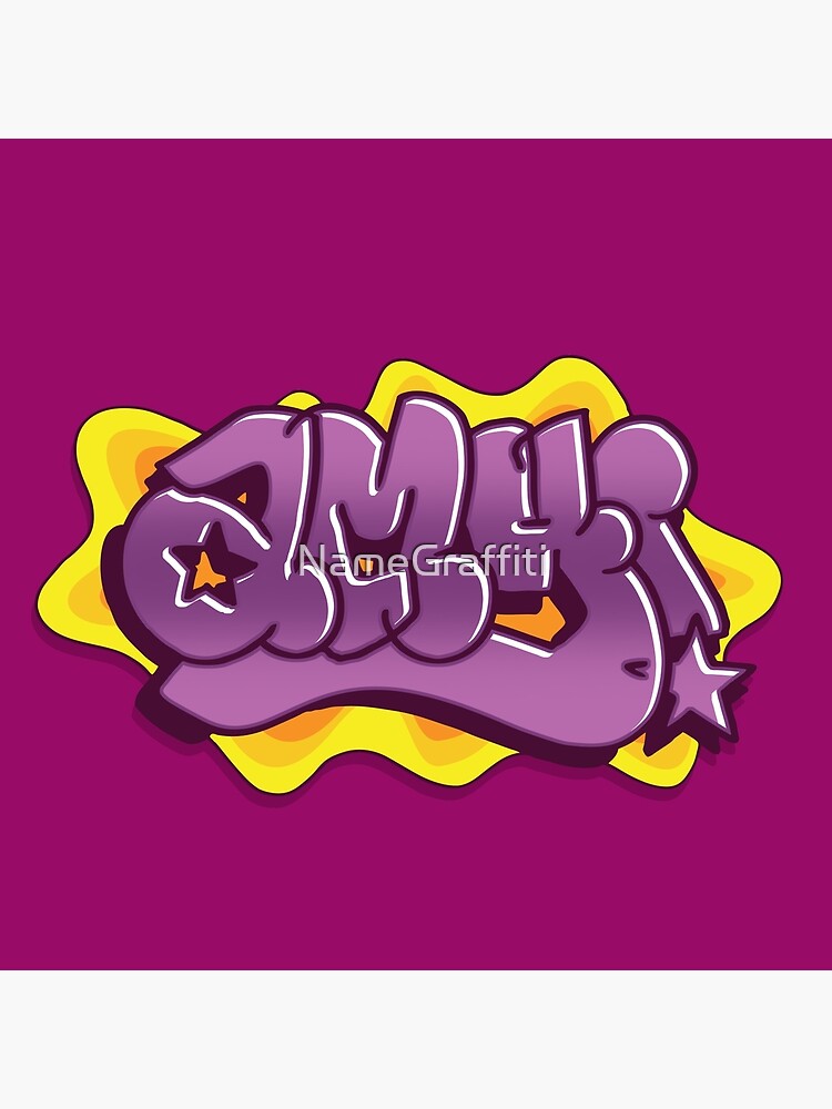 "Amy Name Graffiti" Throw Pillow for Sale by NameGraffiti | Redbubble