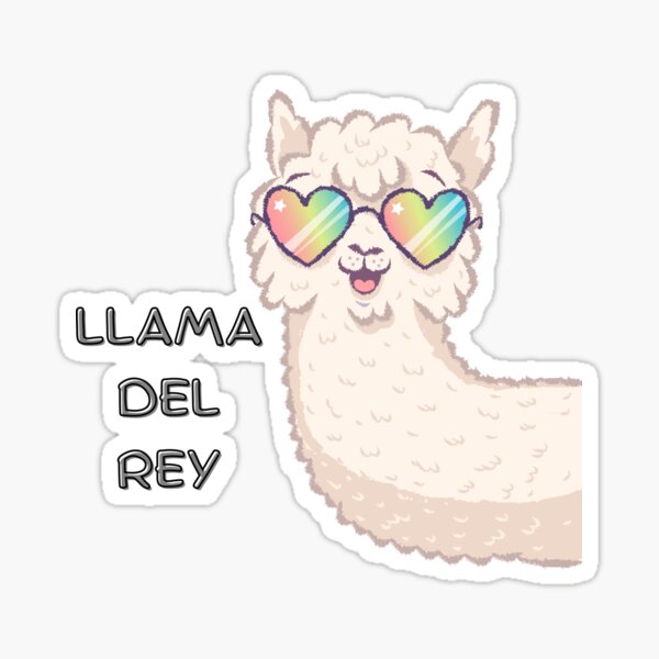 "llama Del Rey" Sticker for Sale by famemonkey | Redbubble
