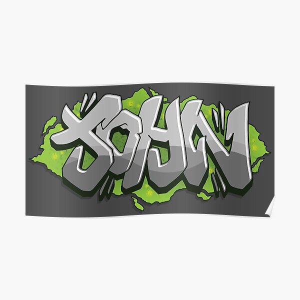 "John Graffiti Lettering" Poster for Sale by NameGraffiti | Redbubble