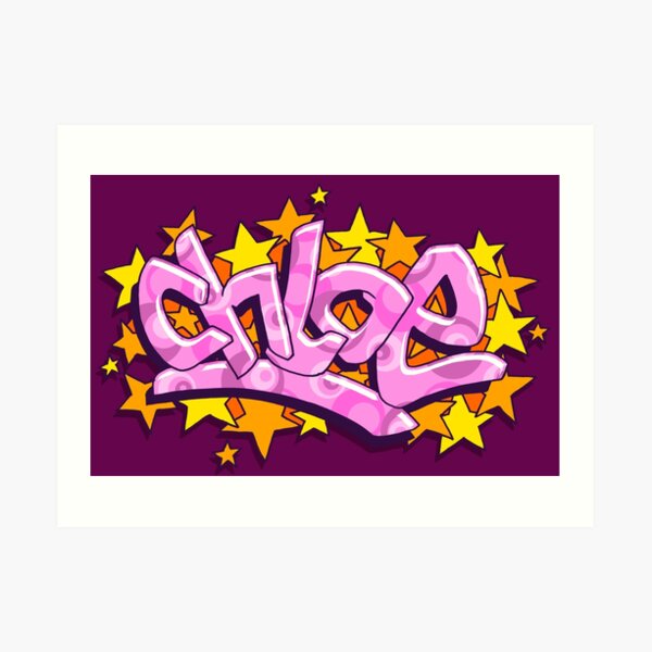 "Chloe Graffiti lettering" Art Print for Sale by NameGraffiti | Redbubble