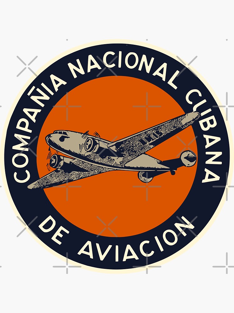 "CUBANA - Compania Nacional Cubana De Aviacion - Cuba" Sticker for Sale ...