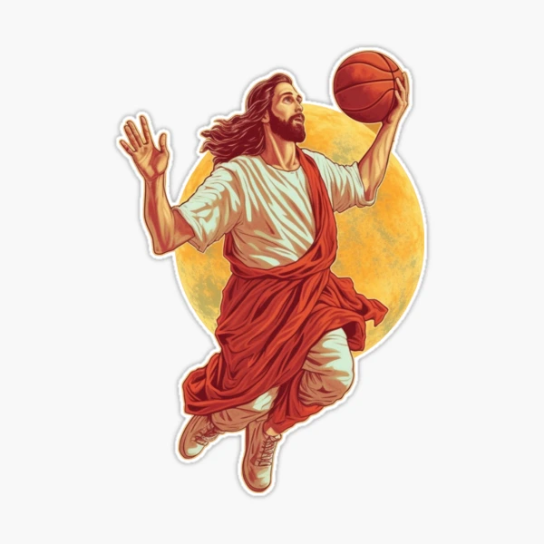 Illustration Of Jesus Playing Basketball, 44% OFF