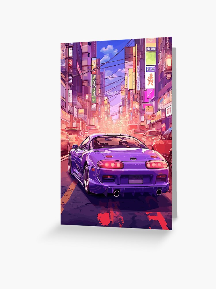 "Toyota Supra Tokyo, Japan - Illustration" Greeting Card by ...
