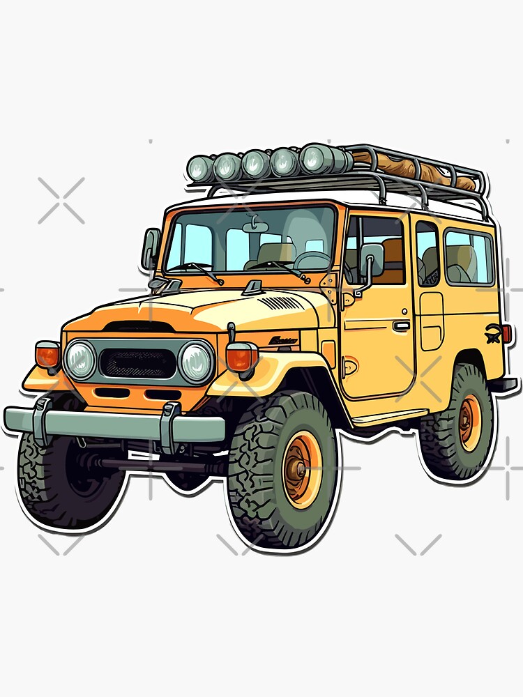 "1970 Toyota FJ40 Land Cruiser" Sticker by ChelaDesigns | Redbubble