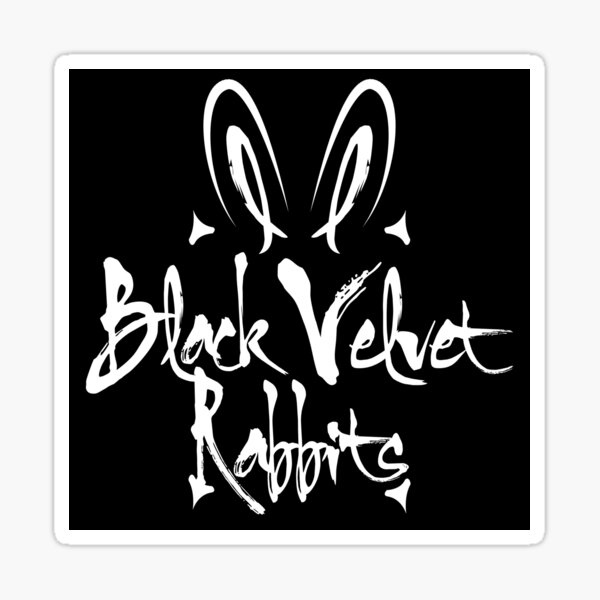 "Black Velvet Rabbits" Sticker for Sale by Bitmeddler | Redbubble