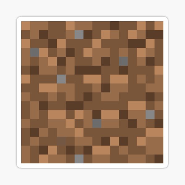 "Minecraft Dirt Block" Sticker for Sale by ItsSpitzly | Redbubble