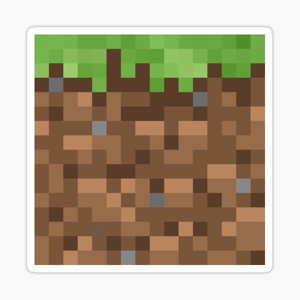 Minecraft Grass Block Sticker For Sale By Itsspitzly Redbubble