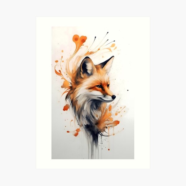 "Fox wild ink" Art Print for Sale by orisen | Redbubble