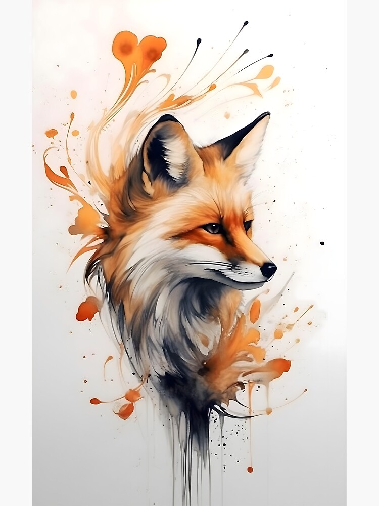 "Fox wild ink" Art Print for Sale by orisen | Redbubble