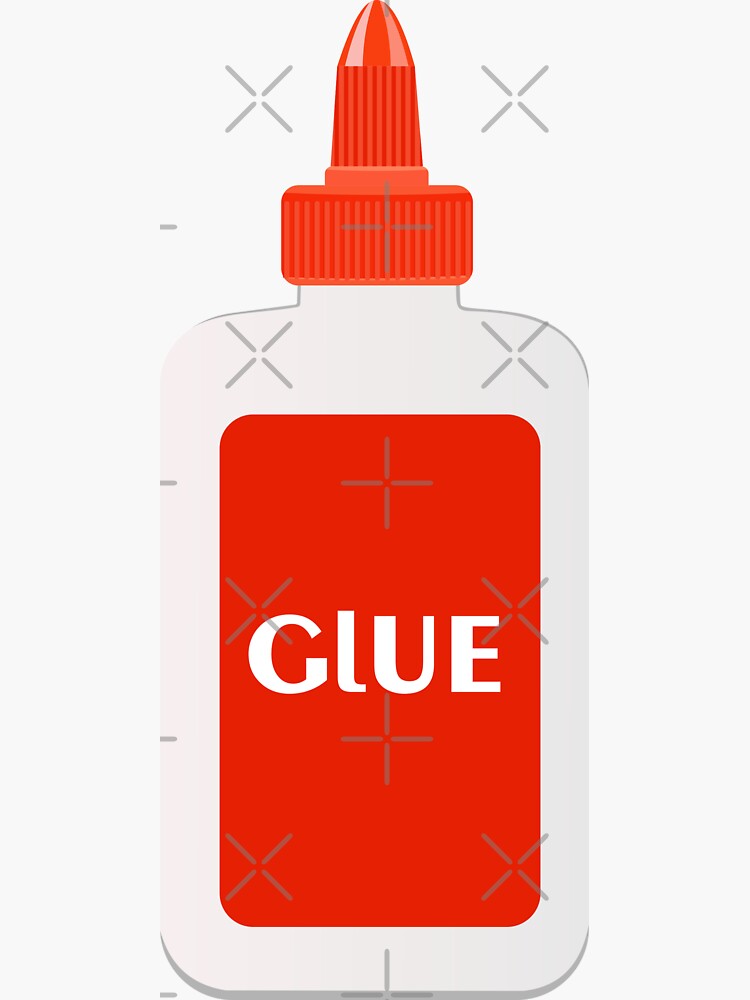 "Glue bottle Sticker" Sticker for Sale by bluehatgraphics | Redbubble