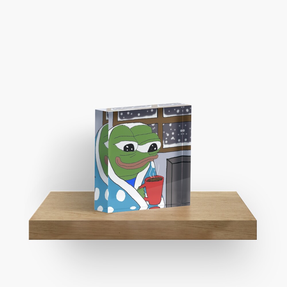 "Comfy Pepe Snow - Cozy Peepo - Cute Apu" Sticker for Sale by ...